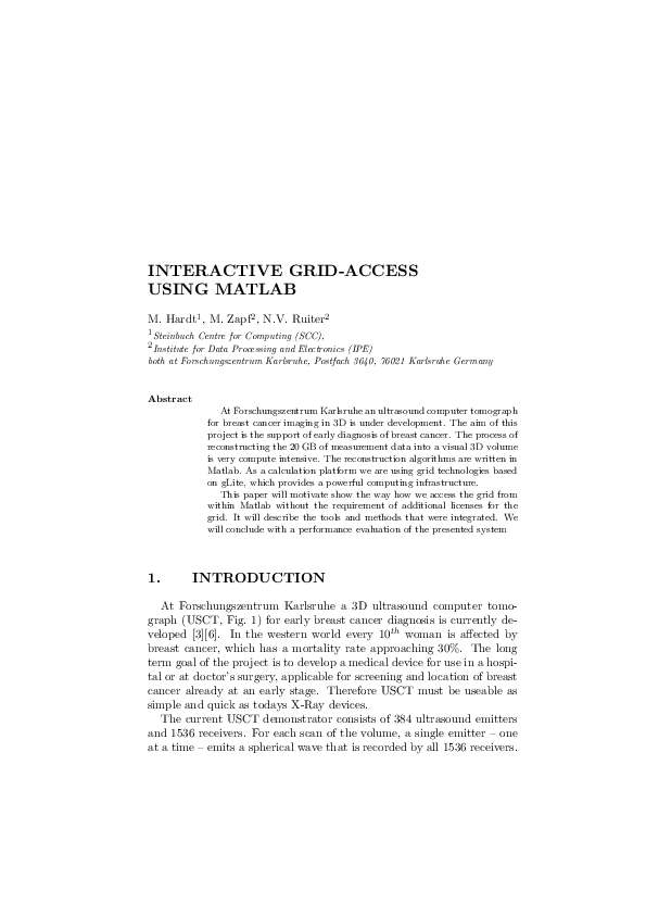 (PDF) Interactive Grid-Access Using MATLAB