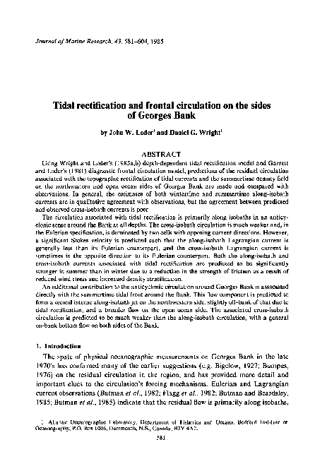 (PDF) Tidal rectification and frontal circulation on the sides of ...