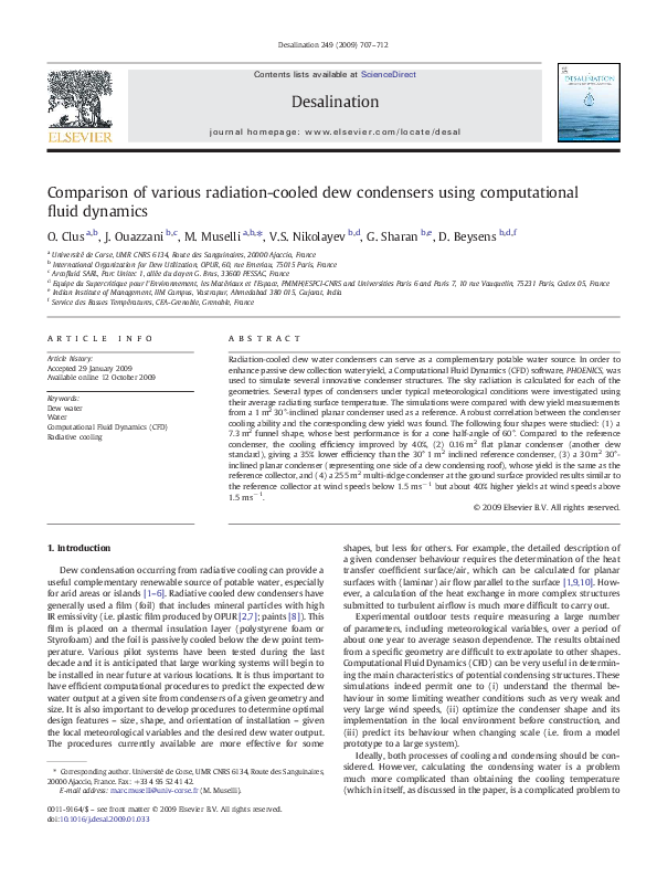(PDF) Comparison of various radiation-cooled dew condensers using ...