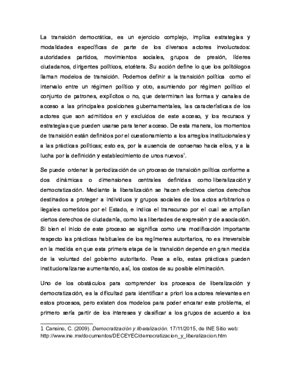 Doc Transicion A La Democracia
