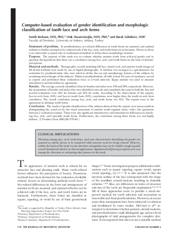 (PDF) Computer-based evaluation of gender identification and ...