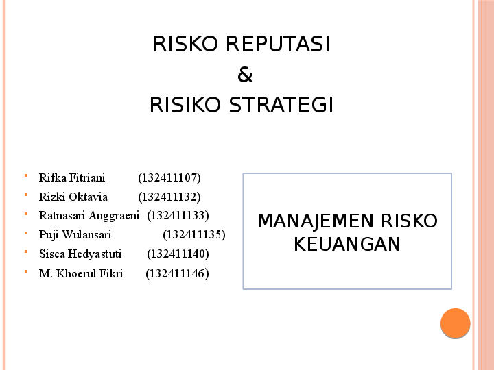 (PPT) risiko reputasi dan strategis