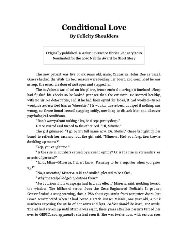 (PDF) Conditional Love