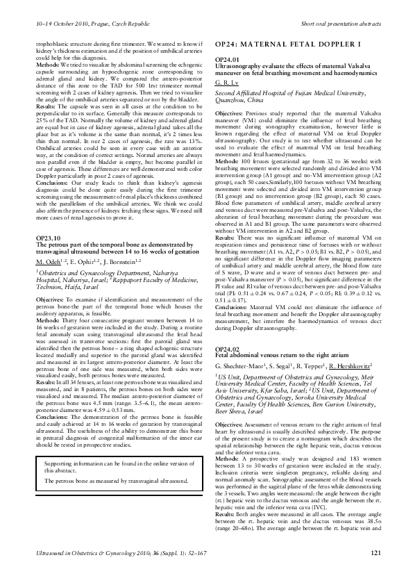 (PDF) OP24.02: Fetal abdominal venous return to the right atrium | Gil ...