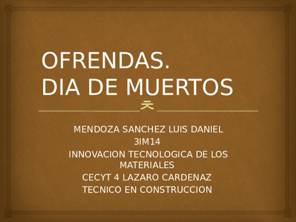 (PPT) OFRENDAS