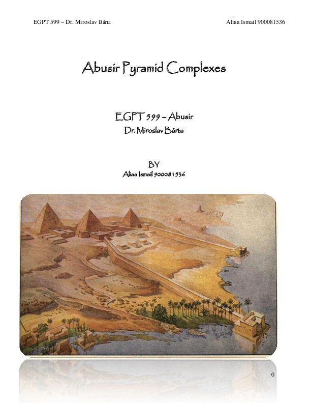 (PDF) Pyramid Complexes at Abusir By Aliaa Ismail 1
