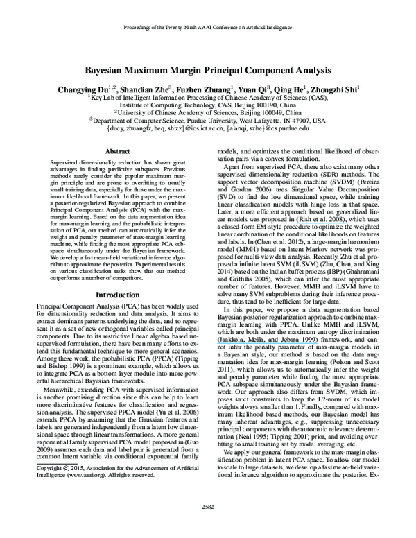 (PDF) Bayesian Maximum Margin Principal Component Analysis