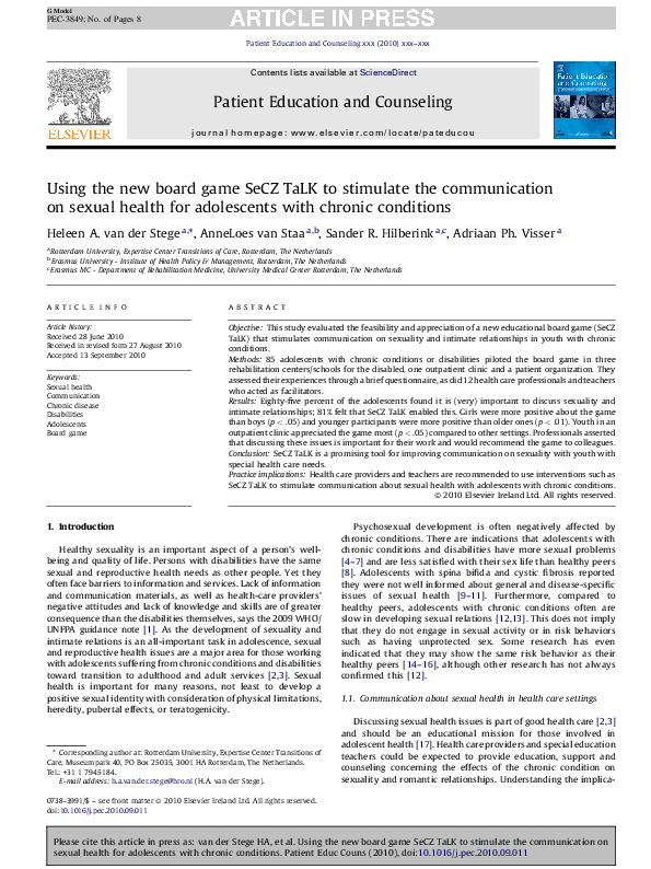 (PDF) Using the new board game SeCZ TaLK to stimulate the communication ...
