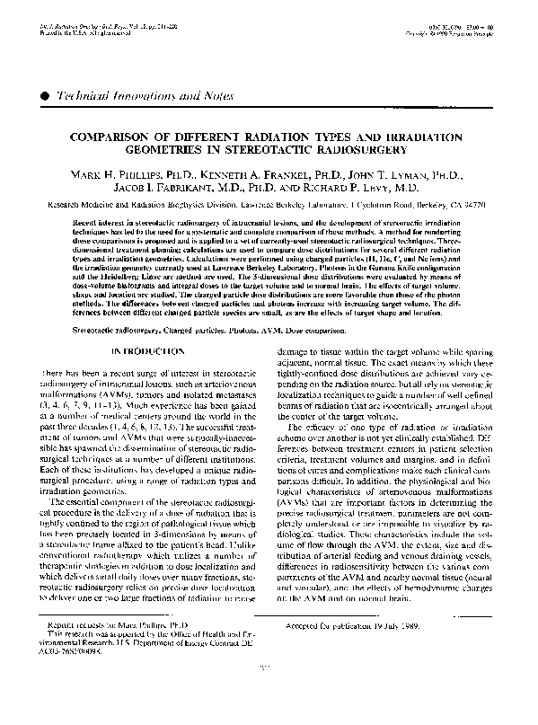 (PDF) Comparison of different radiation types and irradiation ...