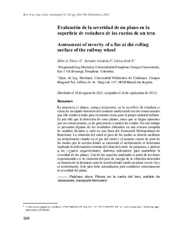 (PDF) Assessment of severity of a fiat at the rolling surface of the ...