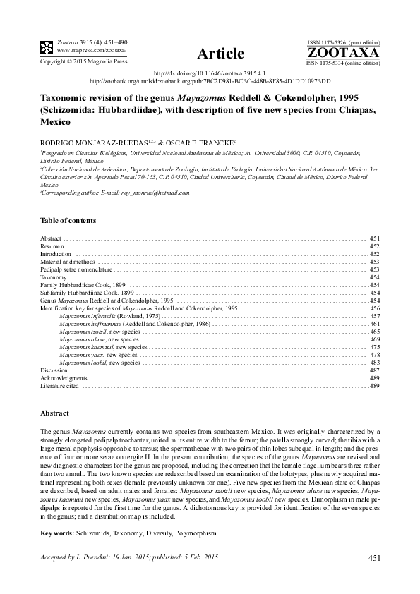 (PDF) Some Ricinulei (Arachnida) from Ivory Coast, including a new ...