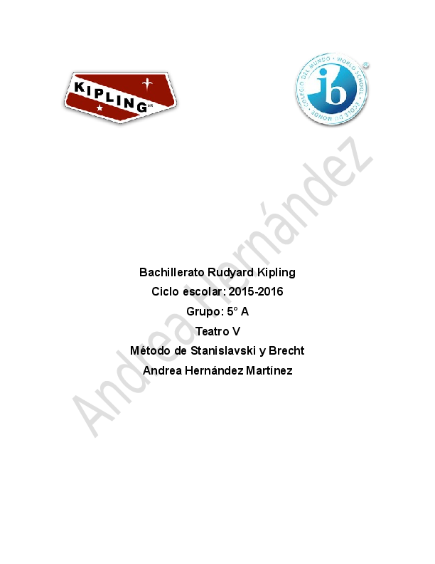 (DOC) BRECHT Y STANISLAVSKI