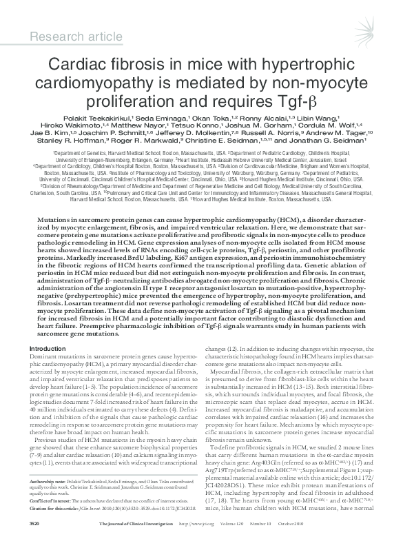 (PDF) Cardiac fibrosis in mice with hypertrophic cardiomyopathy is ...