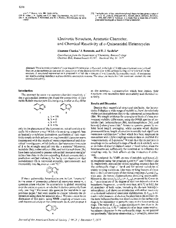 Electronic structure, aromatic character, and chemical reactivity of o ... Electronic structure, aromatic character, and chemical reactivity of o ...