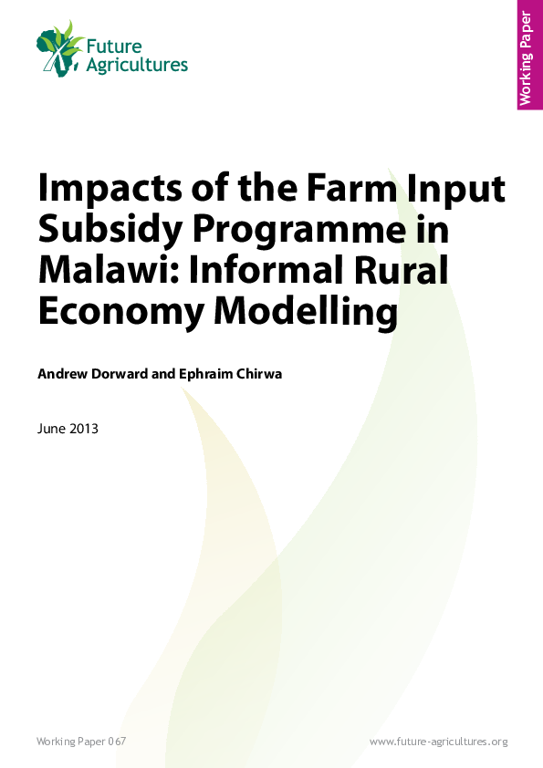 (PDF) Impacts of the Farm Input Subsidy Programme in Malawi: Informal ...