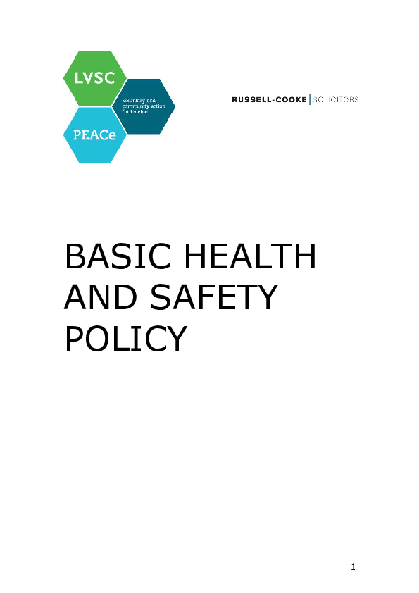 (PDF) Sample Health and Safety Policy