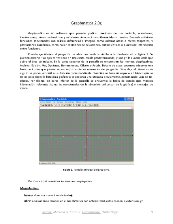 (PDF) Tutorial Graphmatica