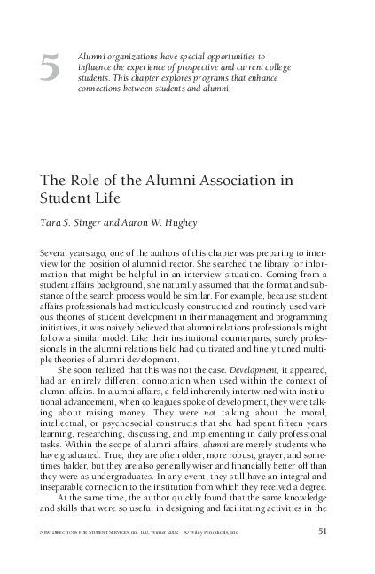 Alumni Matters 2012:What Alumni Want - Anciens Et Réunions