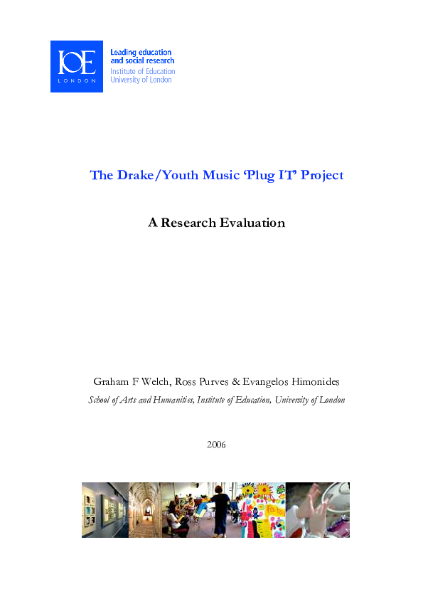 (PDF) The Drake/Youth Music'Plug IT'project: a research evaluation