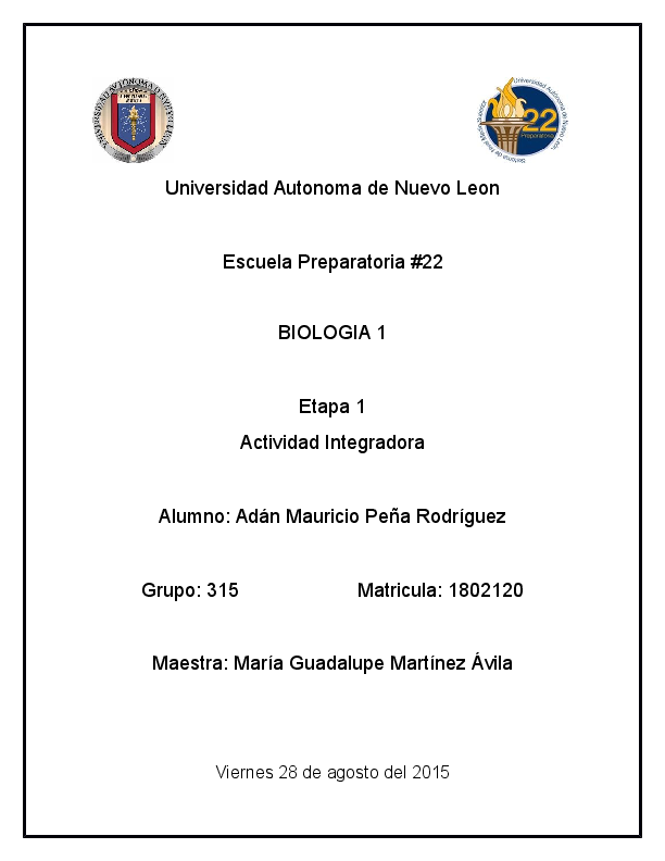 (DOC) actividad integradora biologia