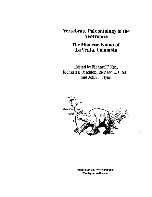 (PDF) A new small platyrrhine from the Miocene of Colombia and the ...