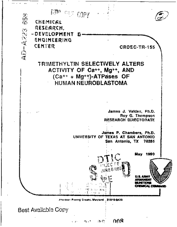 (PDF) Trimethyltin Selectively Alters Activity of Ca(++), Mg(++), and ...