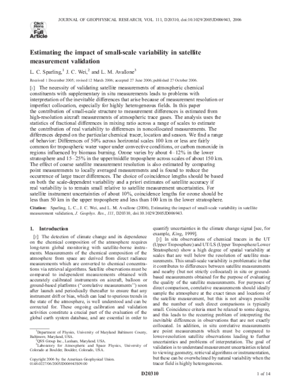(PDF) Estimating the impact of small-scale variability in satellite ...