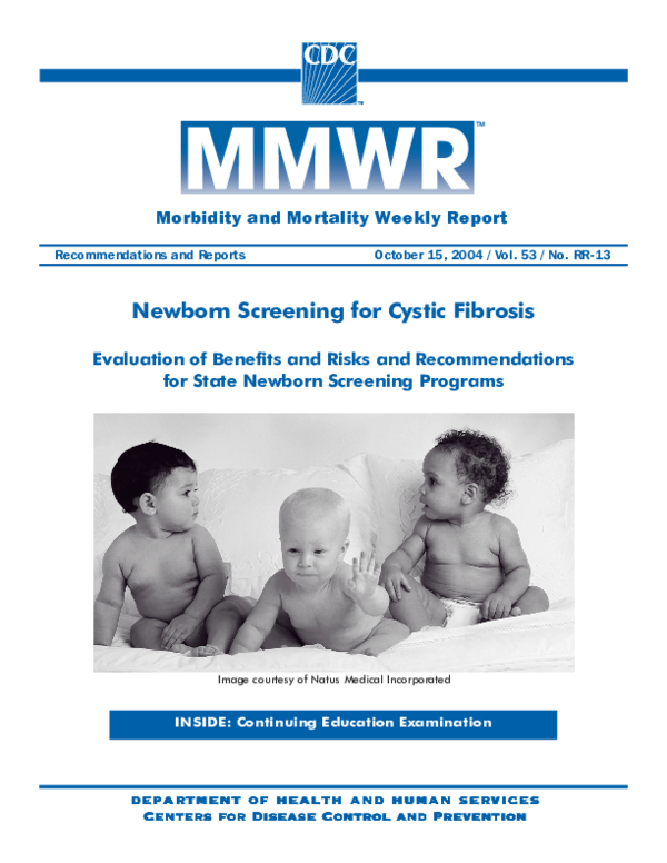 (PDF) Newborn Screening for Cystic Fibrosis: Evaluation of Benefits and ...