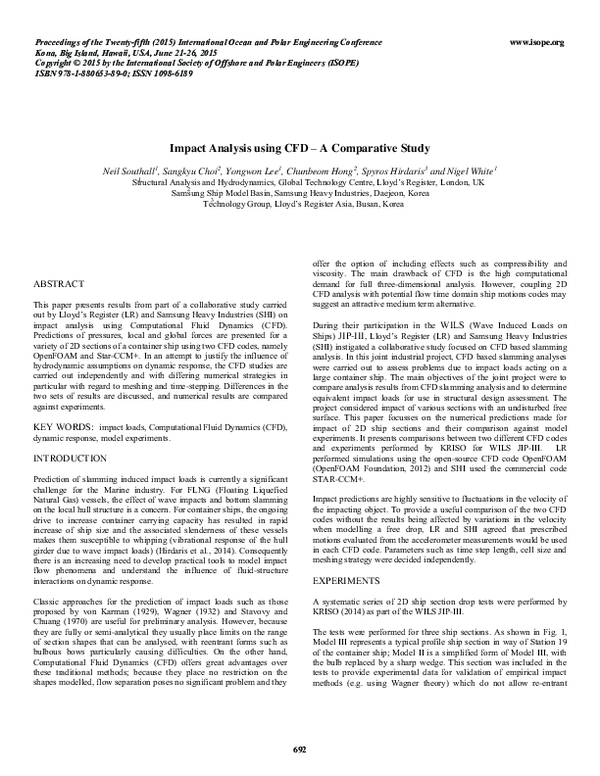 (PDF) Impact Analysis using CFD – A Comparative Study