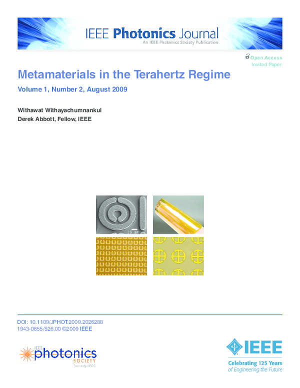 (PDF) Metamaterials in the Terahertz Regime