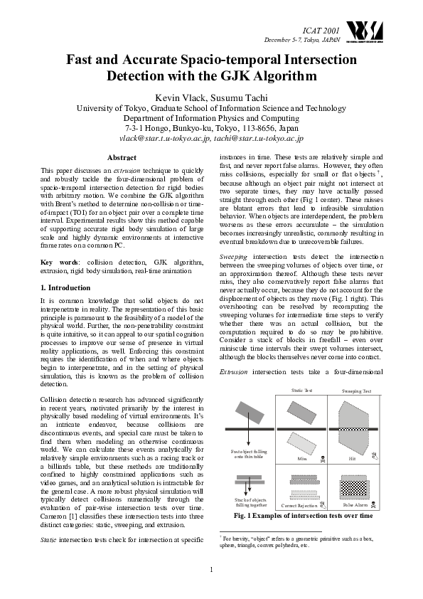 (PDF) Fast and accurate spacio-temporal intersection detection with the ...