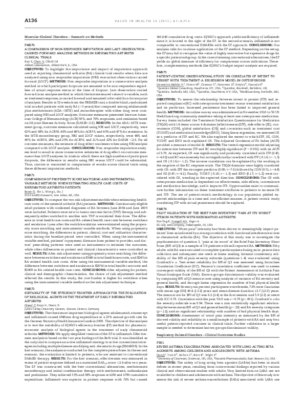 Pdf Pms70 A Comparison Of Non Responder Imputation And Last Observation Carried Forward 