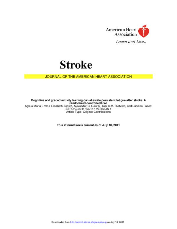 (PDF) Cognitive and Graded Activity Training Can Alleviate Persistent ...