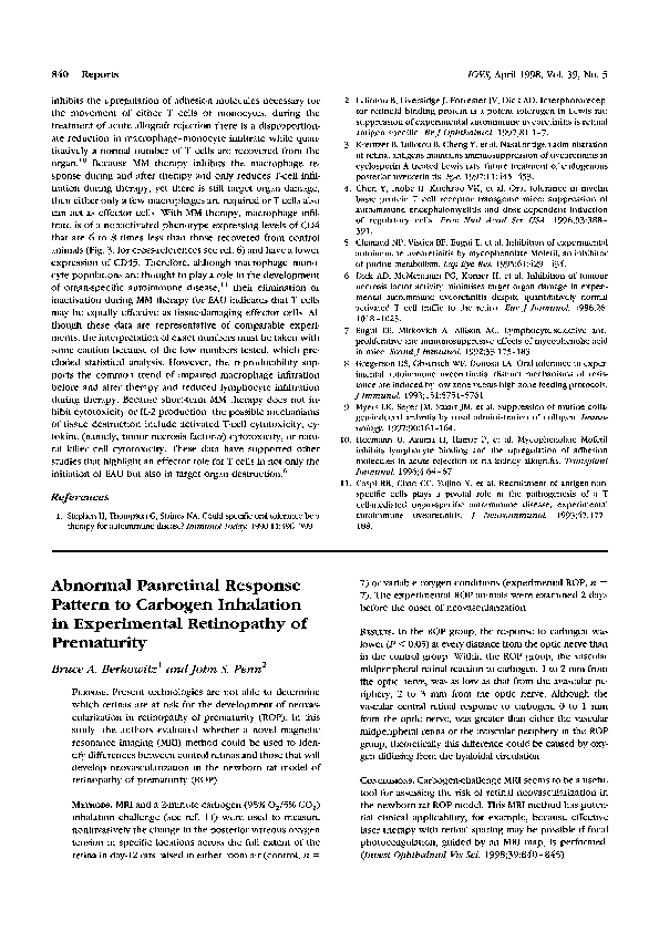 (PDF) Abnormal panretinal response pattern to carbogen inhalation in ...