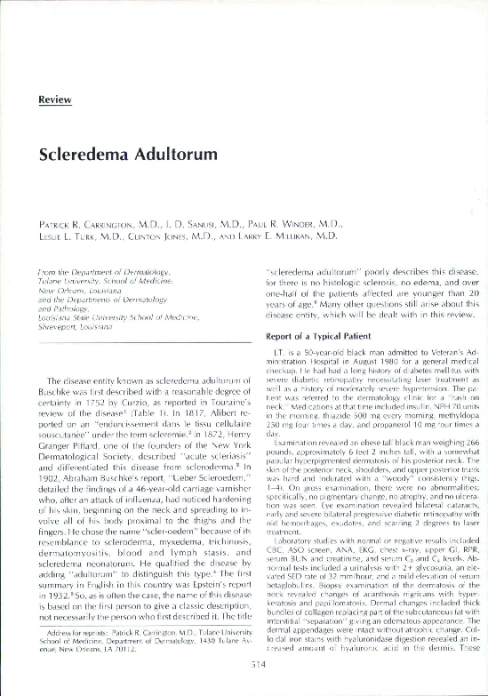 (PDF) Scleredema Adultorum
