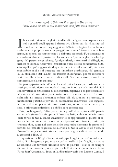 (PDF) Le decorazioni di Palazzo Vavassori in Bergamo, in Sonia Maffei ...