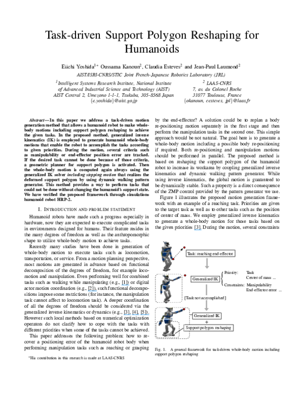 (PDF) Task-driven Support Polygon Reshaping for Humanoids