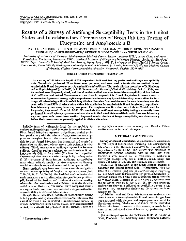 (PDF) Results of a survey of antifungal susceptibility testing in the ...