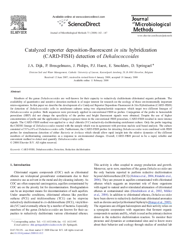 (PDF) Catalyzed reporter deposition-fluorescent in situ hybridization (CARD-FISH) detection of ...