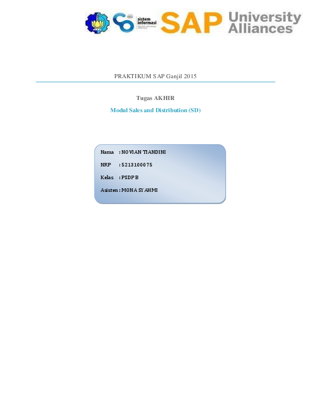 (PDF) Pengantar Belajar SAP Modul Sales and Distribution