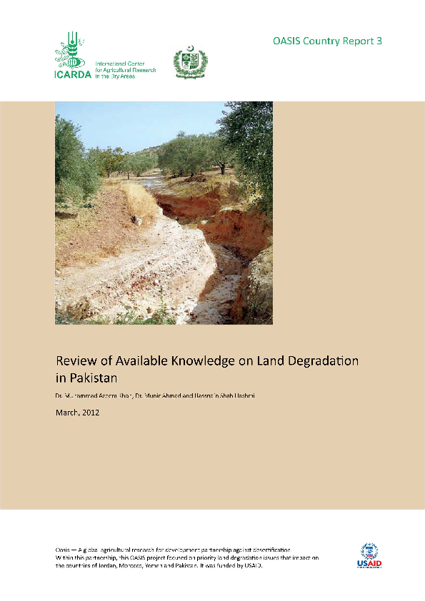 (PDF) Review of Available Knowledge on Land Degradation in Pakistan