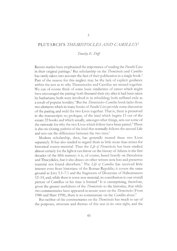 (PDF) Plutarch's Themistocles and Camillus
