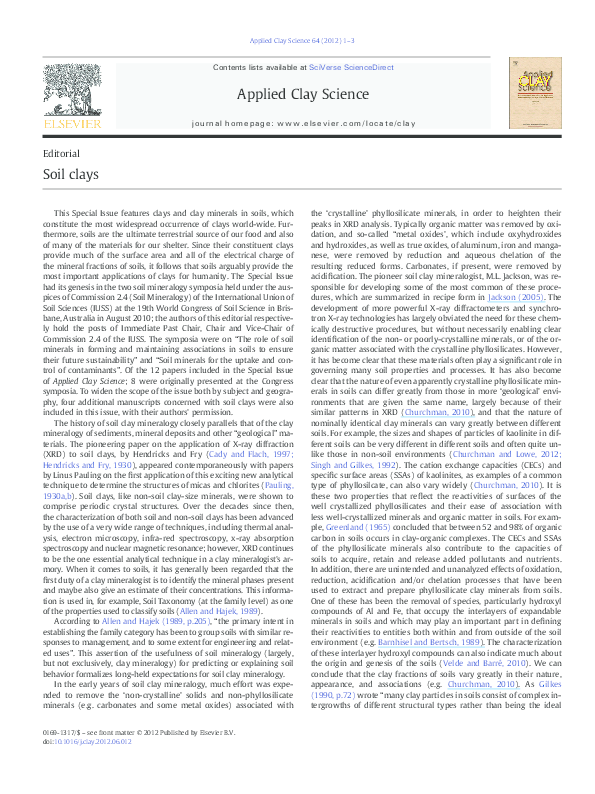 (PDF) Soil clays