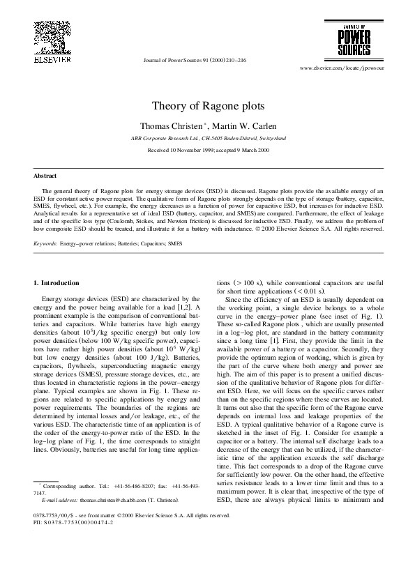 (PDF) Theory of Ragone plots
