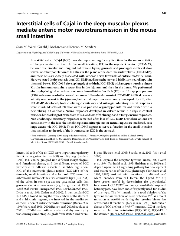 (PDF) The use of rapid assessment of enteric ICC and neuronal ...