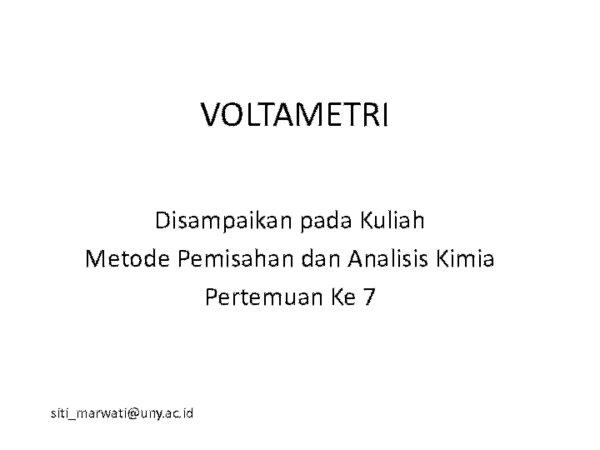 (PDF) VOLTAMETRI