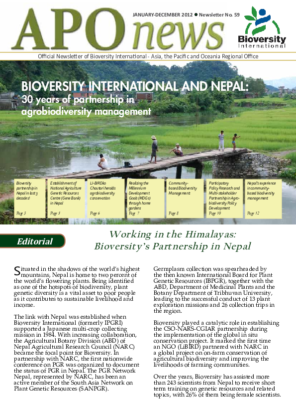 (PDF) Community-based Biodiversity Management: a method to realize on ...