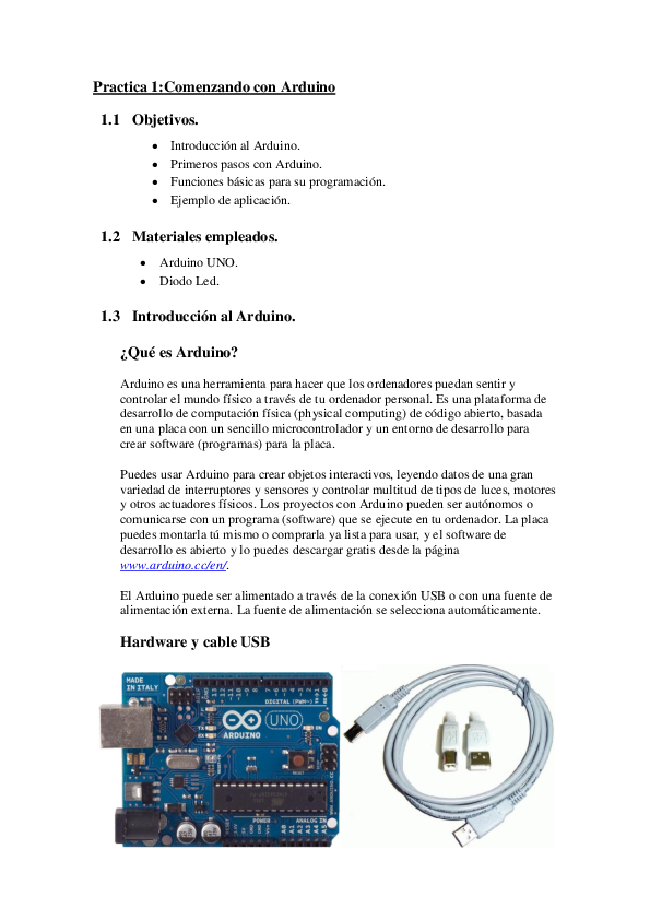 (PDF) Comenzando con Arduino