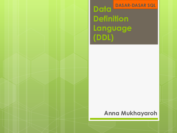 (PDF) DDL (Data Definition Language