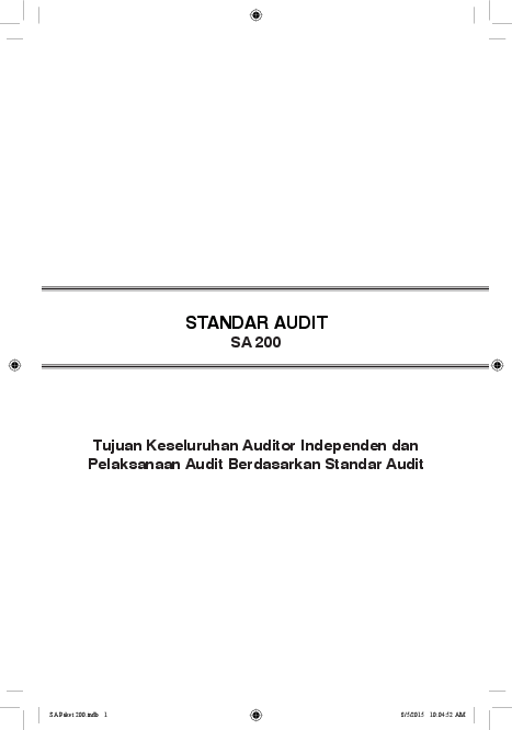 (PDF) Standar Audit 200